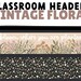 Vintage Floral Google Classroom Headers | Vintage Classroom Decor - Etsy