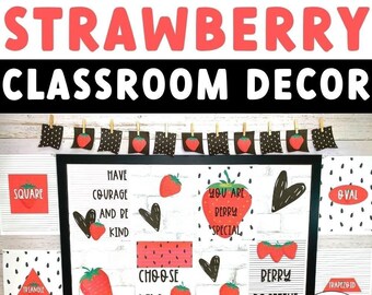 Strawberry Classroom Decor Bundle - Etsy