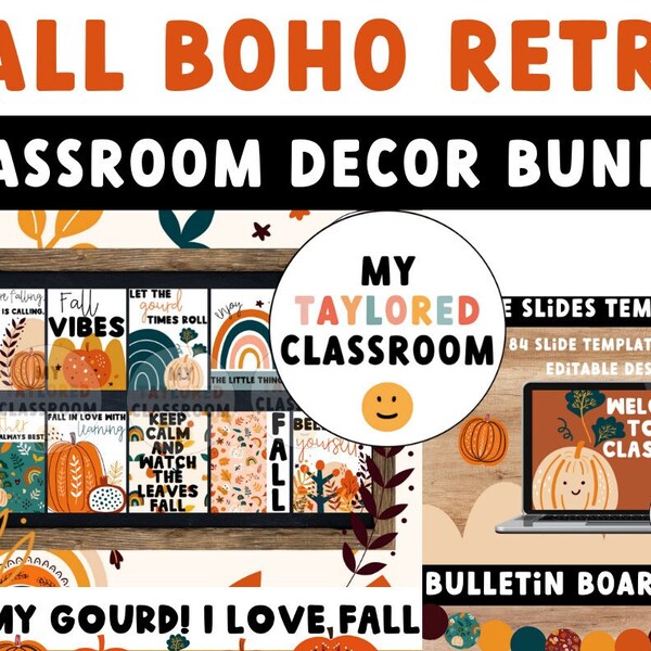 Spring Boho Retro Bulletin Board - Etsy