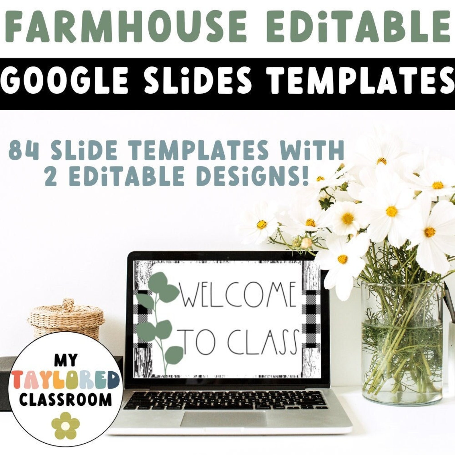 Modern Farmhouse Google Slides Templates | EDITABLE | Farmhouse ...