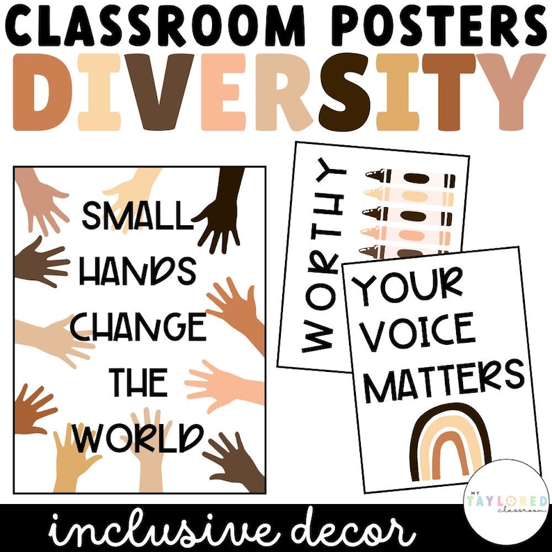 Diversity Posters | Diversity Classroom Posters - Etsy