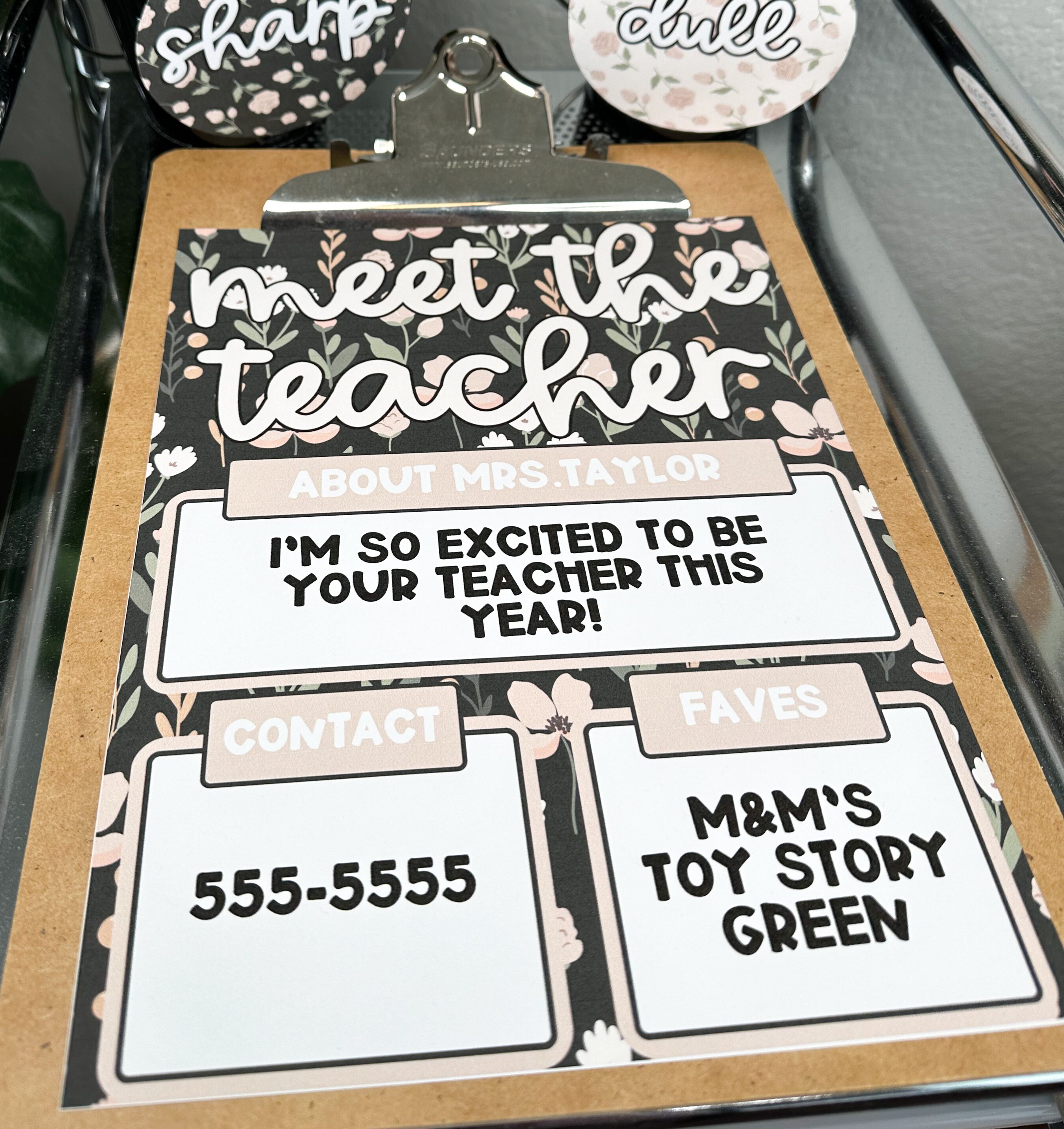 Vintage Floral Meet the Teacher Templates | EDITABLE | Vintage ...
