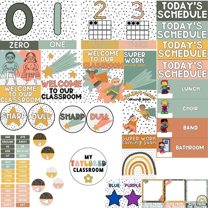 Superhero Black and White Classroom Decor EDITABLE - Etsy