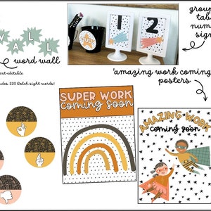 Superhero Black and White Classroom Decor | EDITABLE | Superhero ...