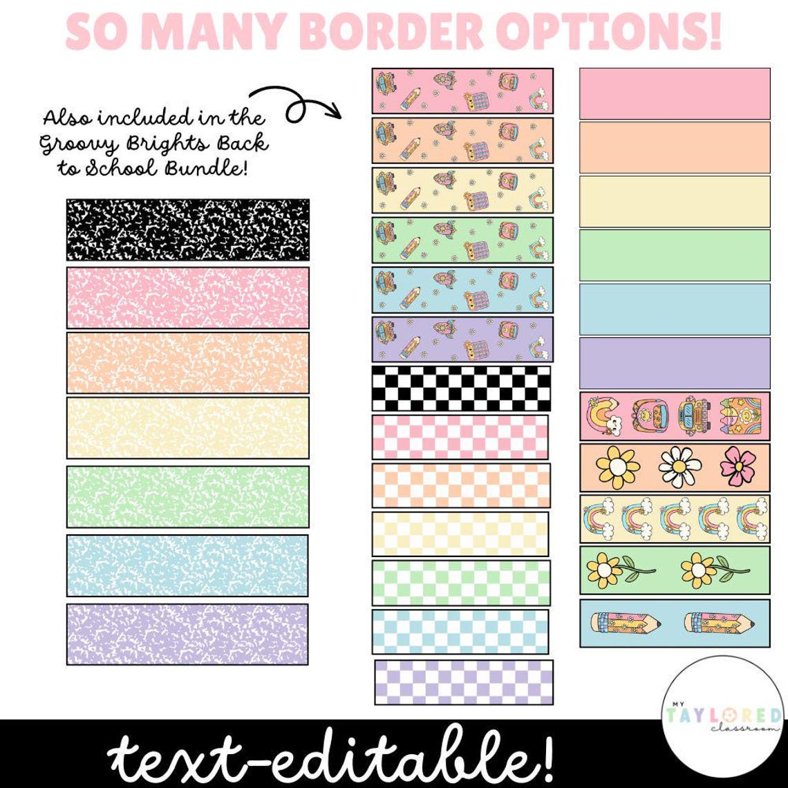 Groovy Brights Bulletin Board Kit | EDITABLE | Back to School Bulletin ...