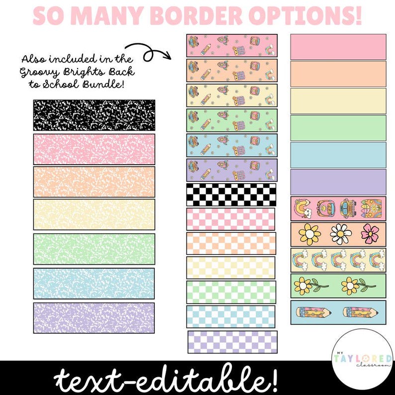 Groovy Brights Bulletin Board Kit | EDITABLE | Back to School Bulletin ...