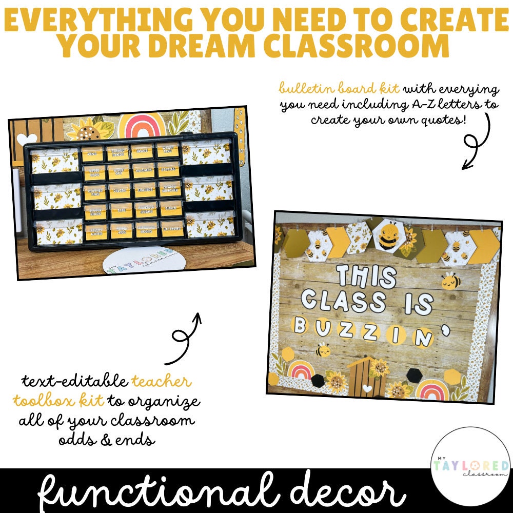 Honeybee Classroom Decor EDITABLE Bee-themed Classroom Decor - Etsy