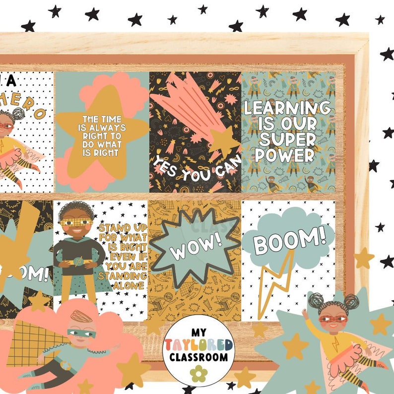 Superhero Classroom Posters Superhero Editable Classroom - Etsy