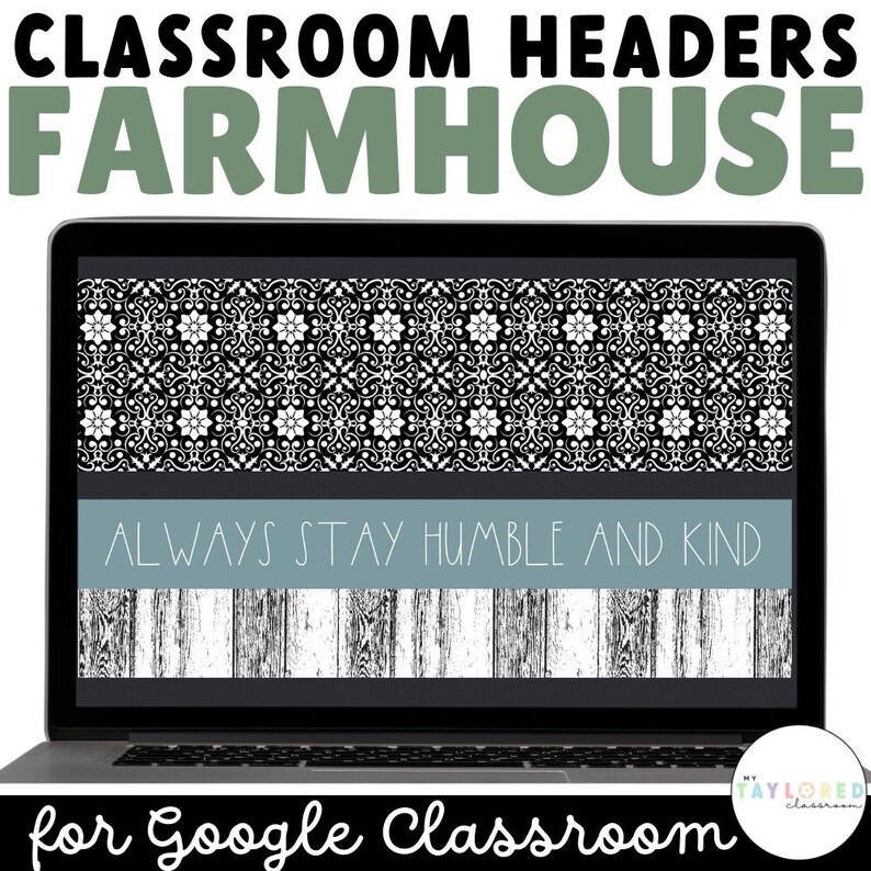 Modern Farmhouse Google Classroom Headers | Farmhouse Classroom Decor ...