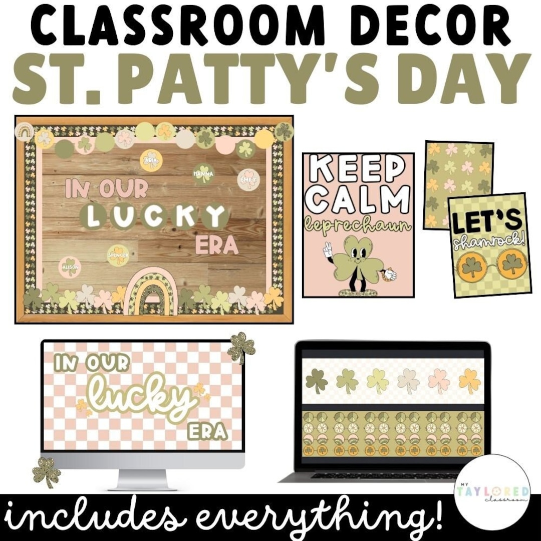 St. Patrick's Day Classroom Decor Bundle Bulletin Board Kit Classroom ...