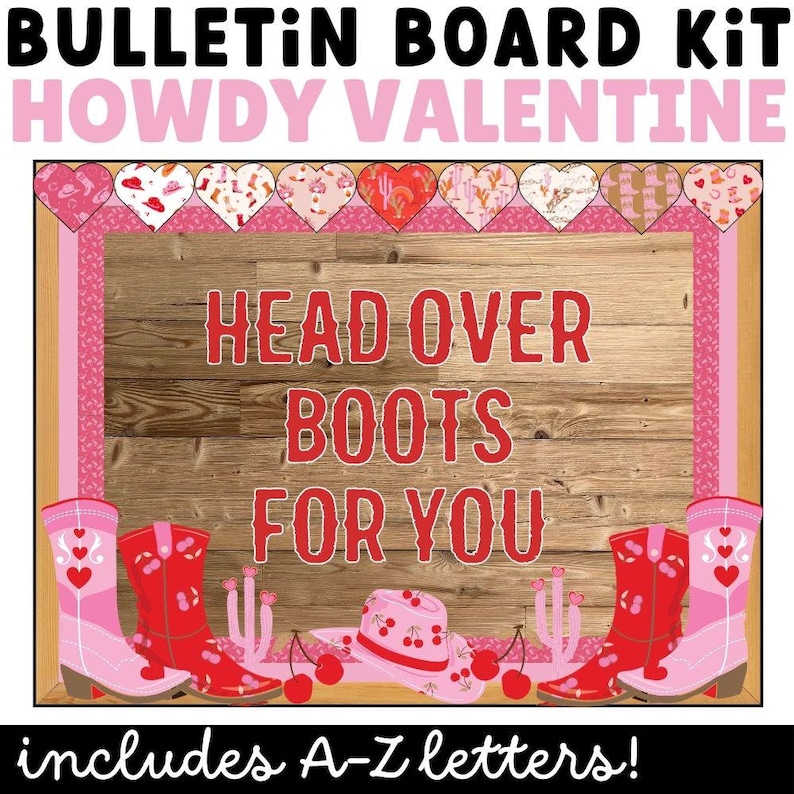 Howdy Valentine's Day Bulletin Board Kit | February Bulletin Board ...