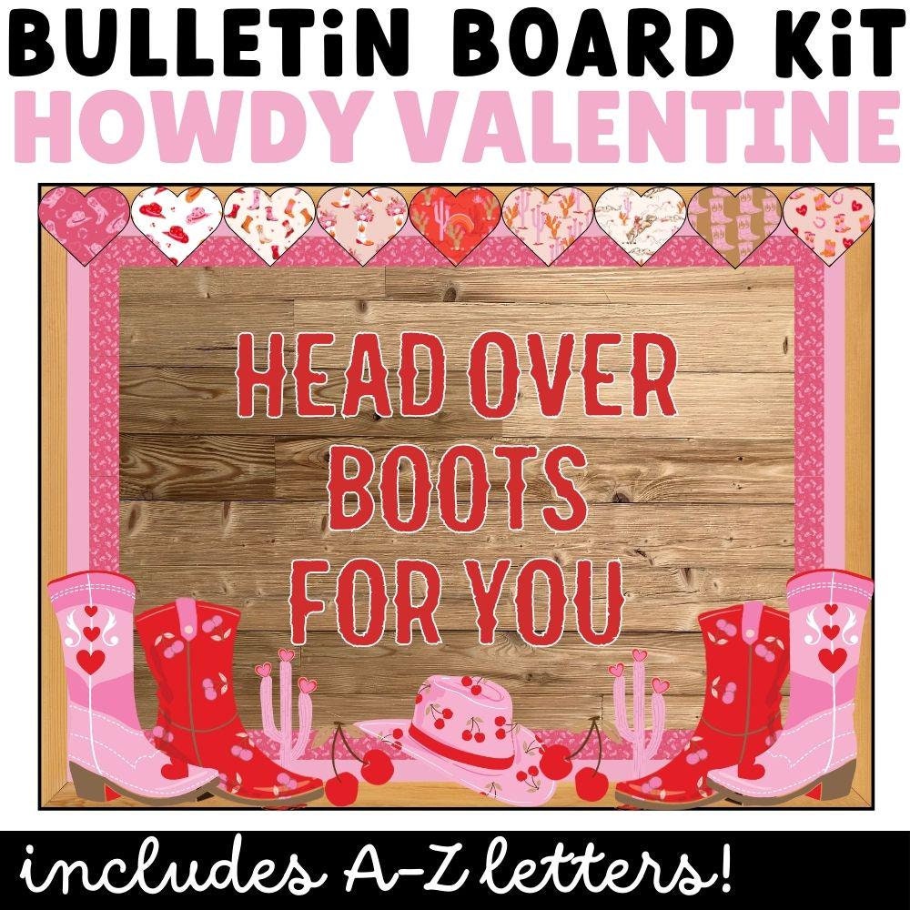Howdy Valentine's Day Bulletin Board Kit | February Bulletin Board ...