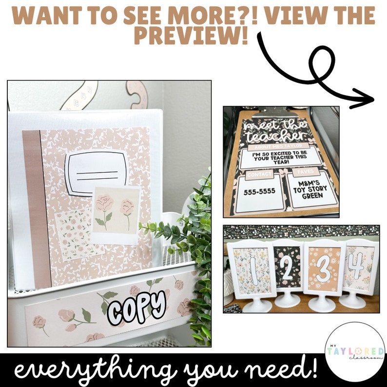 Vintage Floral Classroom Decor EDITABLE Vintage Classroom Decor - Etsy