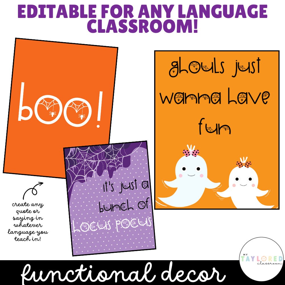 Happy Halloween Classroom Posters | Halloween Classroom Decor ...