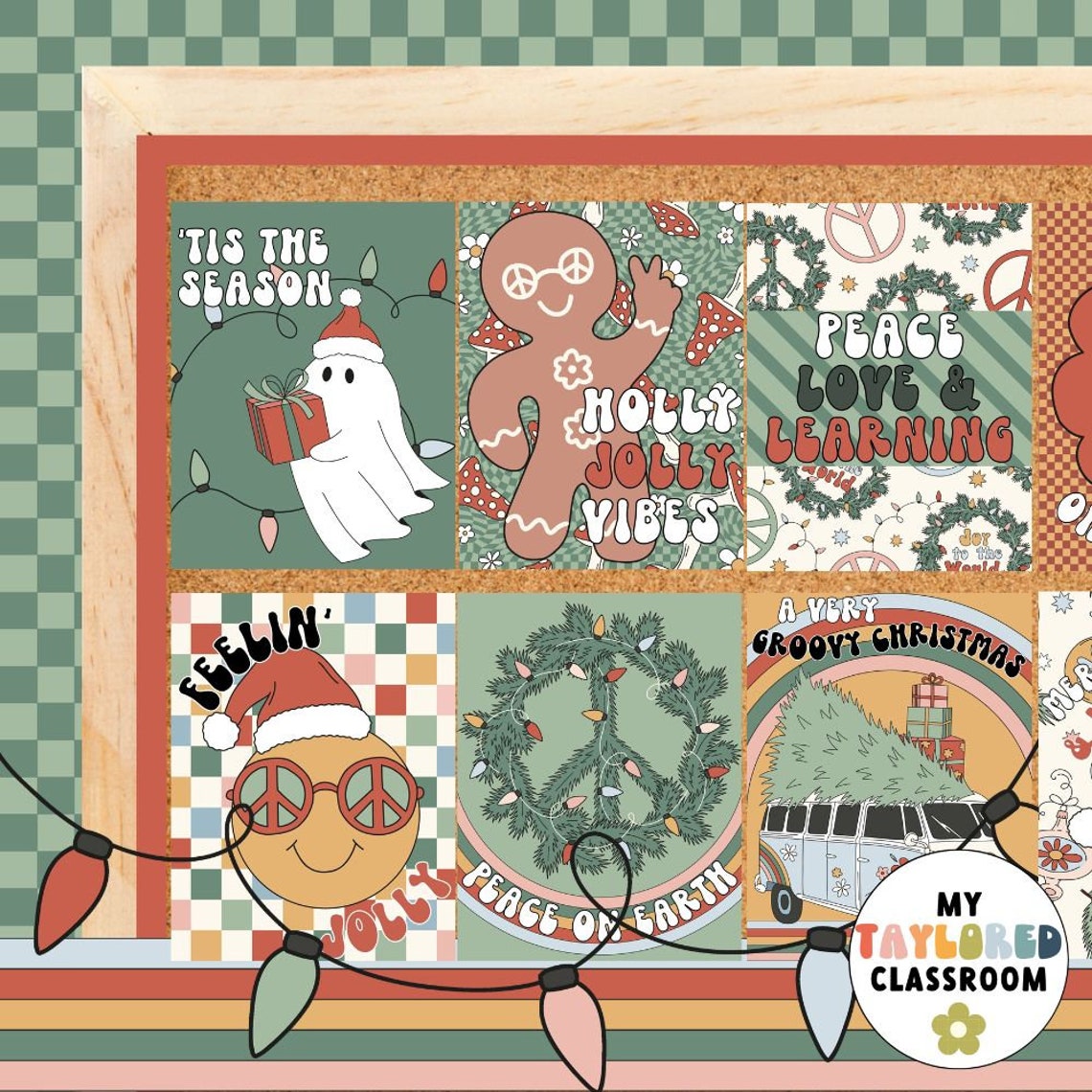 Christmas Retro Groovy Classroom Posters Christmas Posters - Etsy