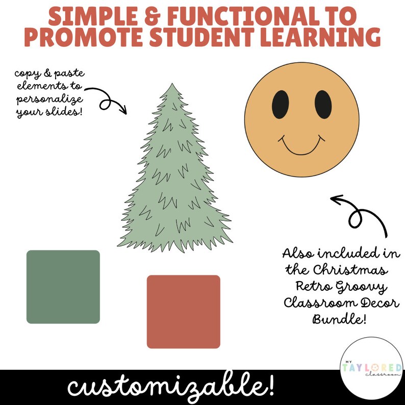 Christmas Retro Groovy Google Slides Templates | Christmas Powerpoint ...