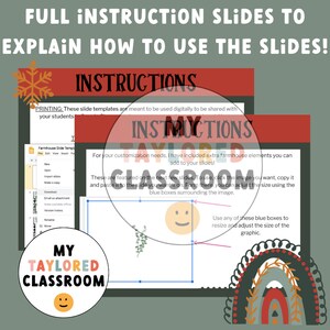 Christmas Boho Rainbow Google Slides Templates - Etsy