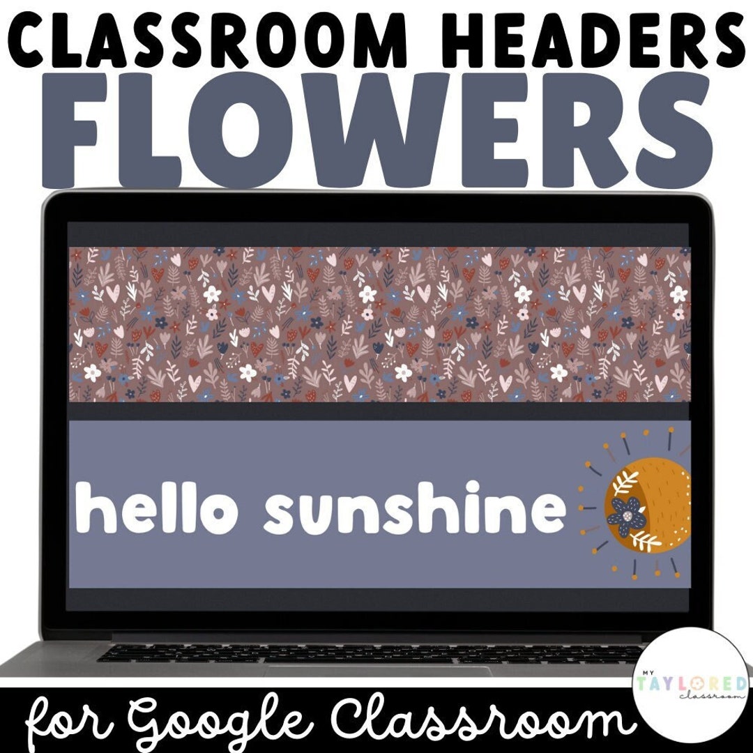 Boho Flower Google Classroom Headers | Boho Classroom Decor - Etsy