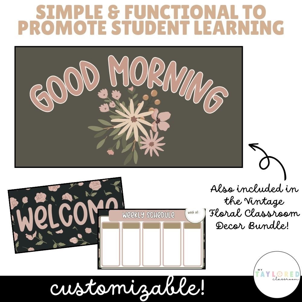 Vintage Floral Google Slides Templates | EDITABLE | Powerpoint Slides ...