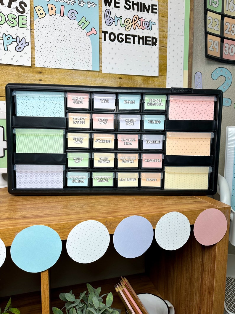 Pastel Rainbow Teacher Toolbox Labels EDITABLE Pastel Classroom Decor ...
