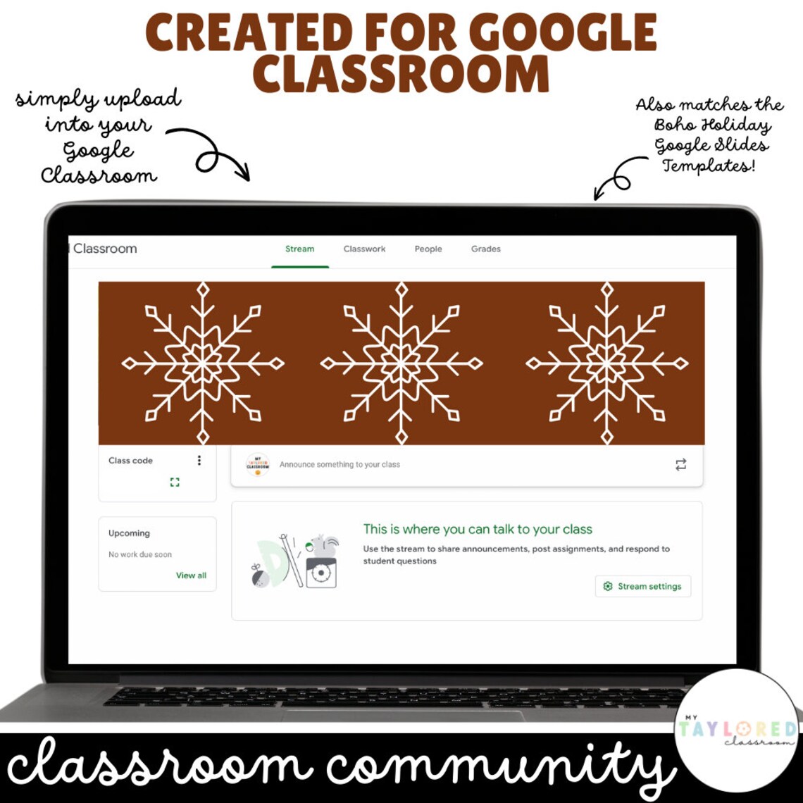 Boho Holiday Google Classroom Headers | Holiday Classroom Decor ...