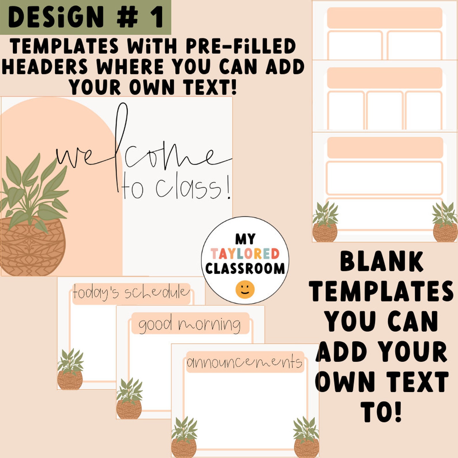 Modern Boho Google Slides Templates | Etsy