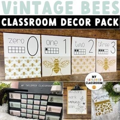 Vintage Bees Classroom Decor Bee-themed Classroom Decor - Etsy