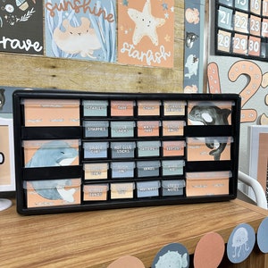 Neutral Ocean Classroom Decor | EDITABLE | Modern Ocean Classroom Decor ...