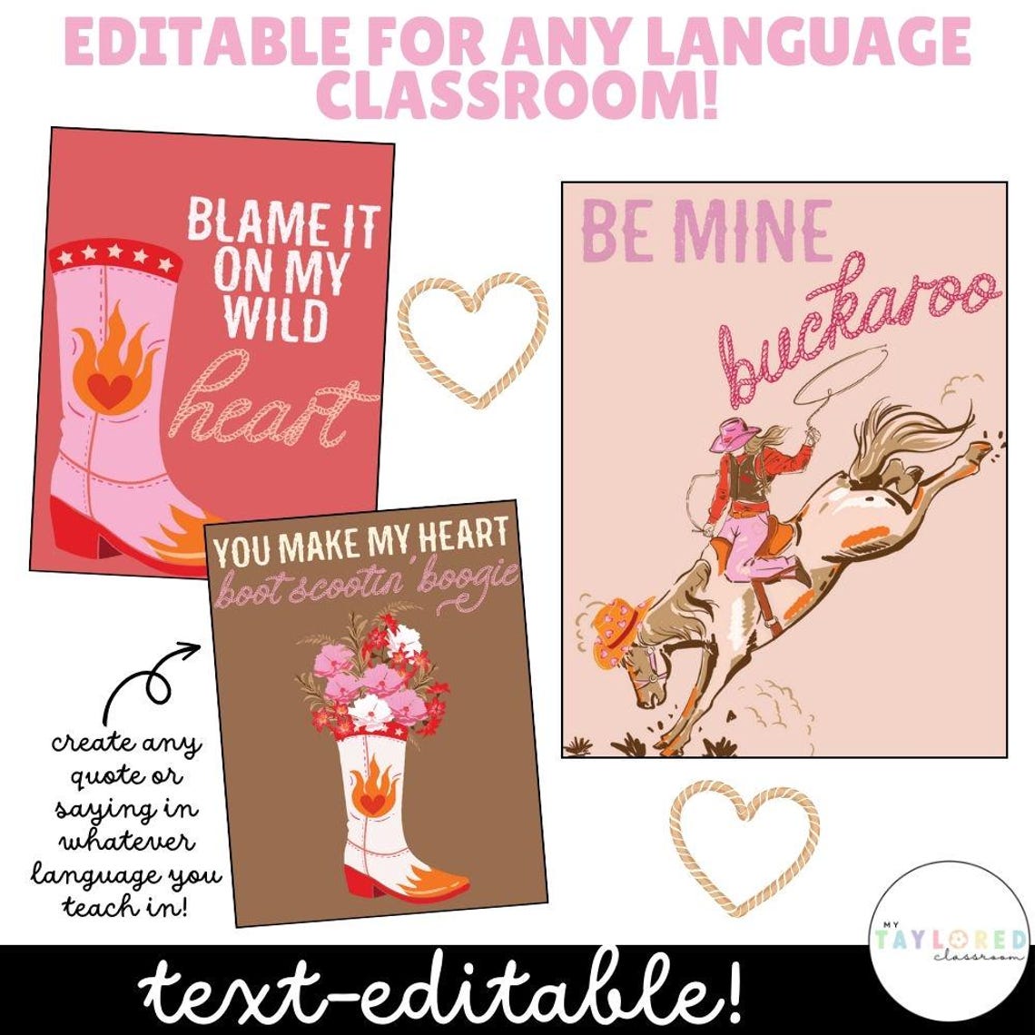 Howdy Valentine's Day Classroom Posters | February Bulletin Board ...