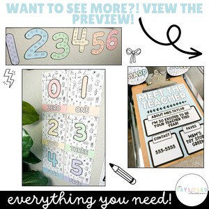 School Doodles Classroom Decor | EDITABLE | Calm Pastel Rainbow ...