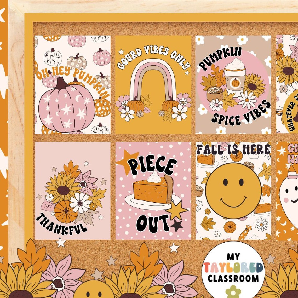 Fall Retro Vintage Classroom Posters Holiday Posters - Etsy