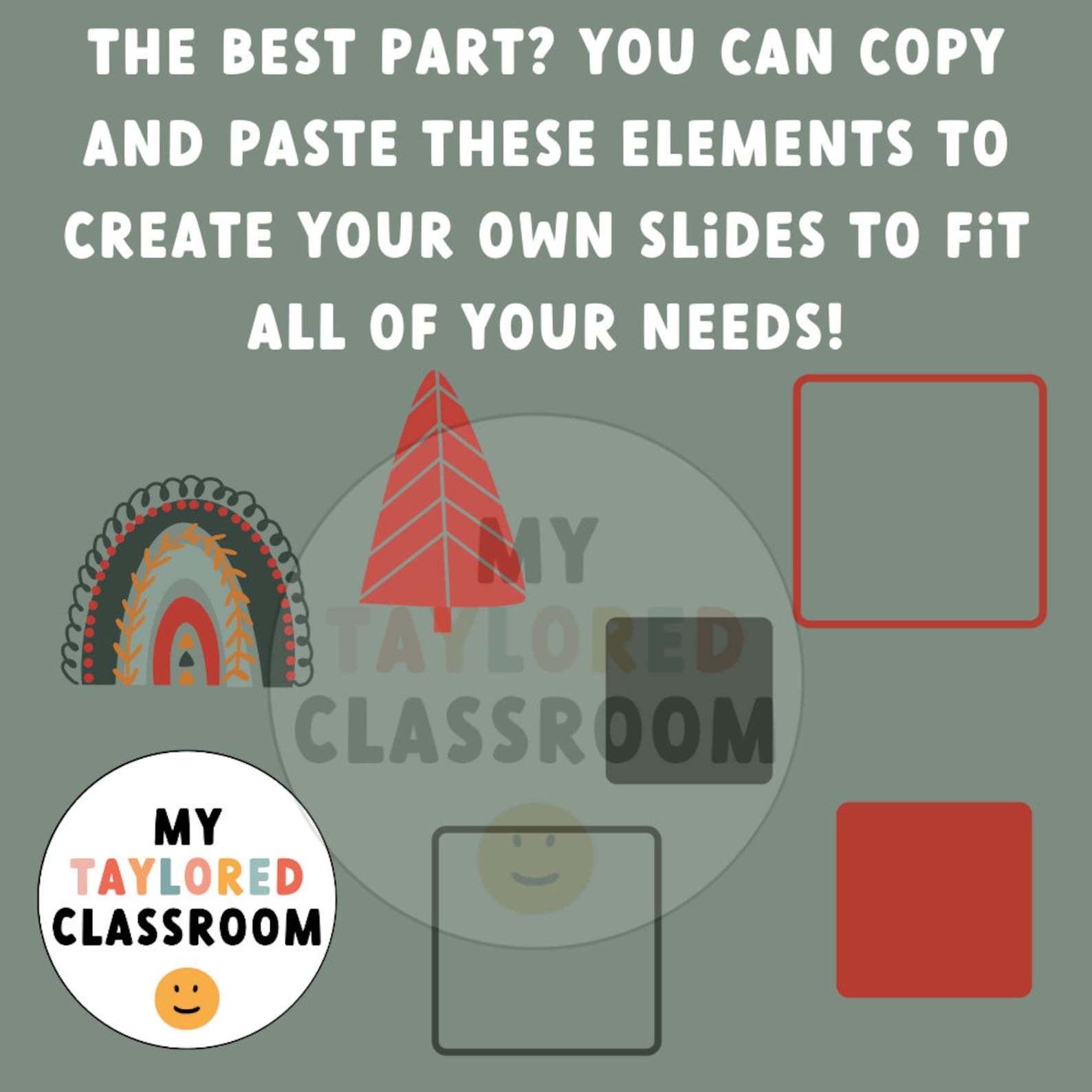 Christmas Boho Rainbow Classroom Decor Bundle | Etsy