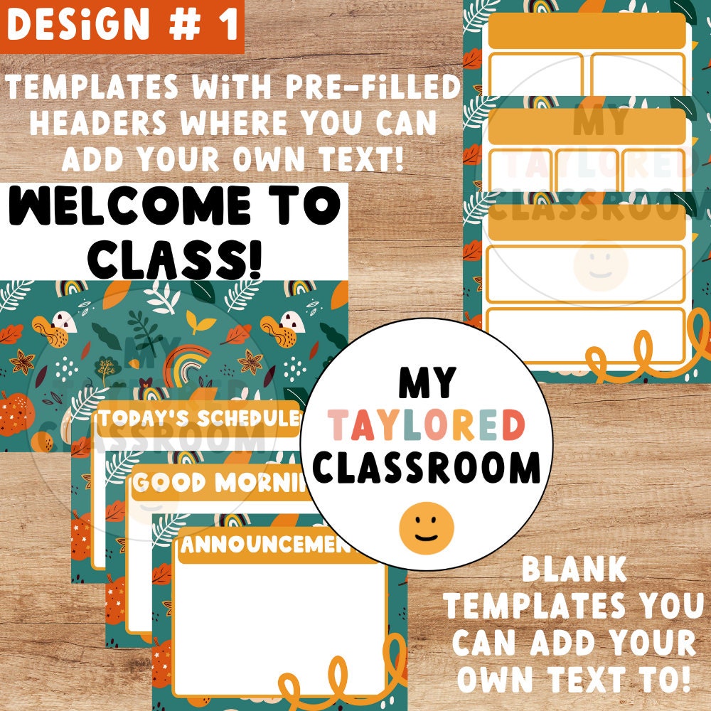 Fall Boho Retro Classroom Decor Bundle - Etsy