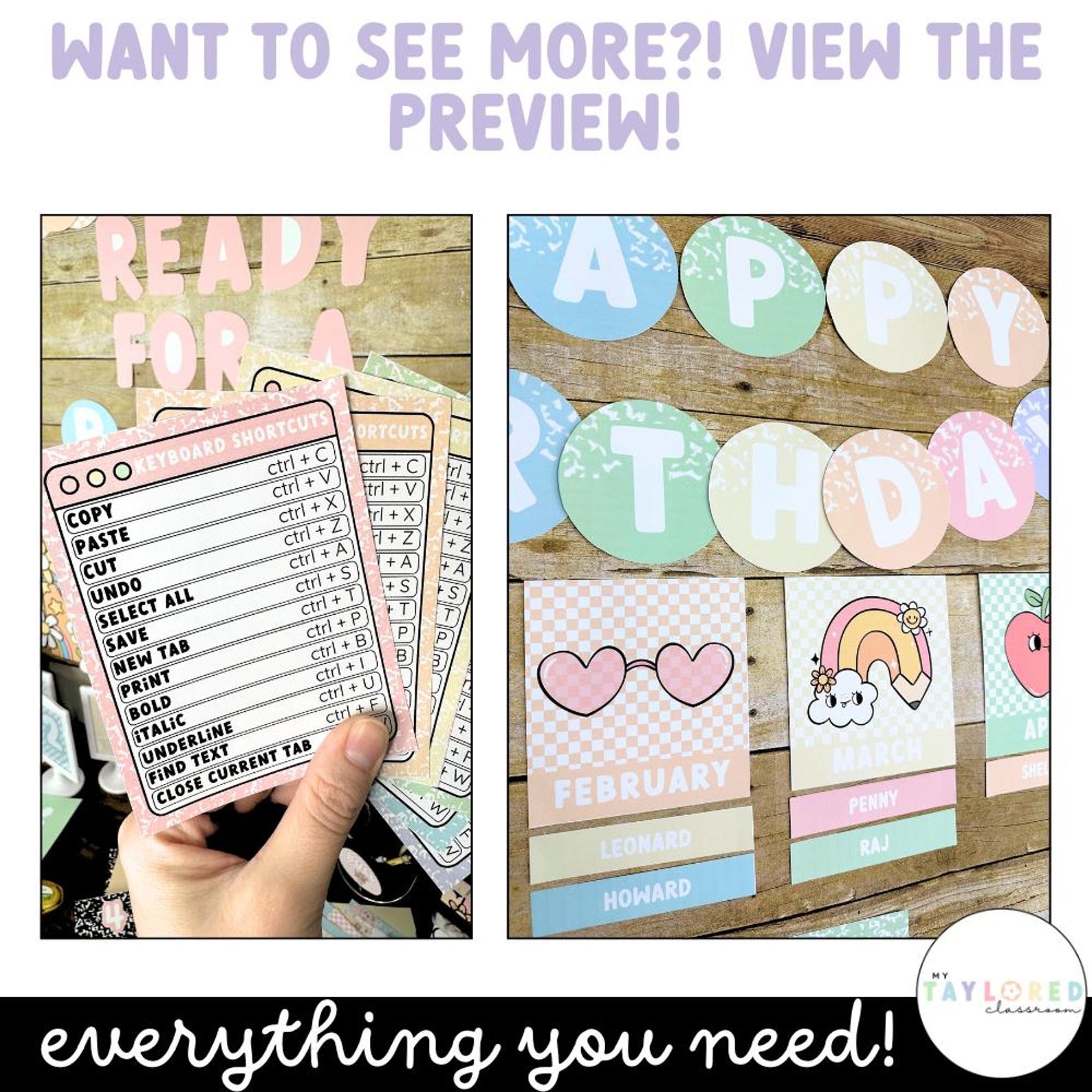 Groovy Brights Classroom Decor Bundle – Editable - Composition Notebook ...