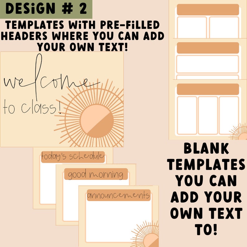 Modern Boho Google Slides Templates | Etsy