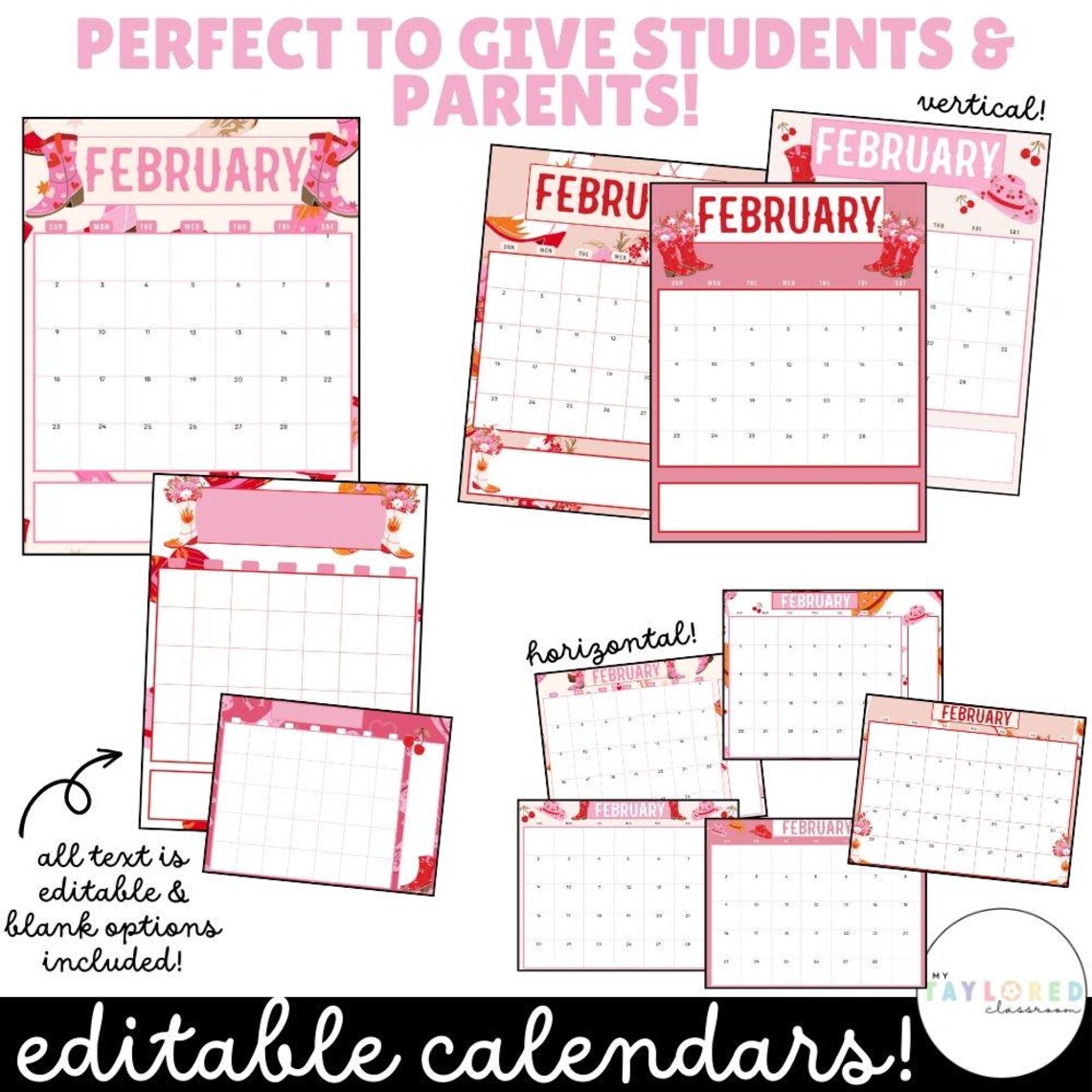 Howdy Valentine's Day Newsletter & Calendar Templates | February ...