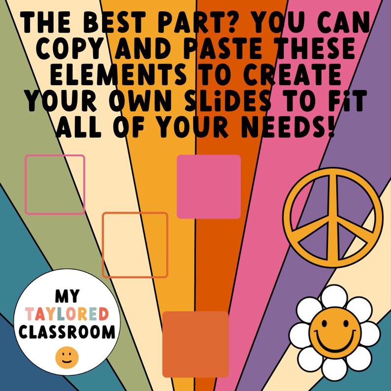 Retro Groovy Google Slides Templates - Etsy