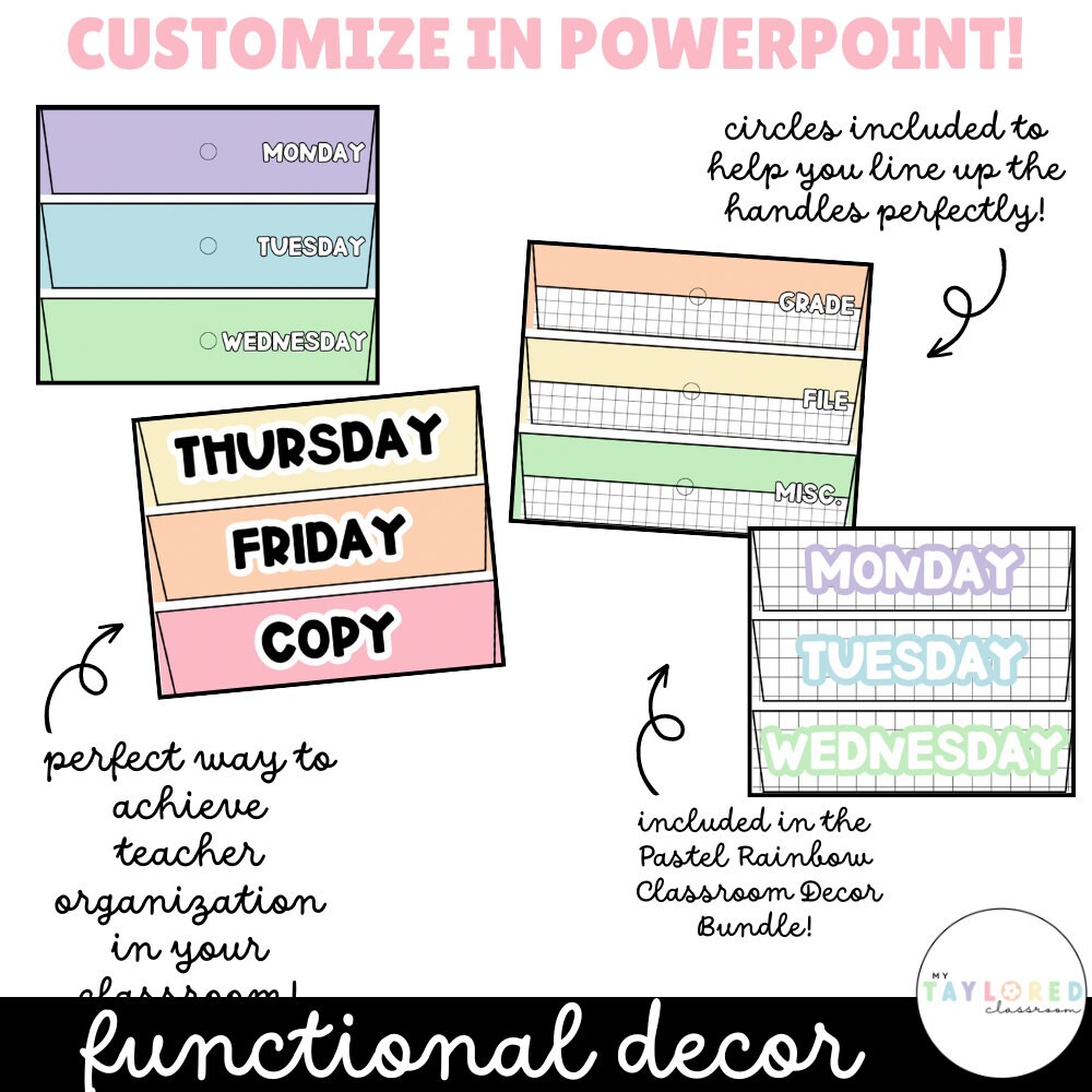 Pastel Rainbow Teacher Rolling Cart Labels | EDITABLE | Pastel ...