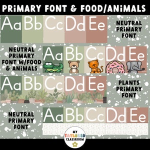 Plant Boho Neutral Alphabet Posters | Plant Classroom Decor | Calm ...