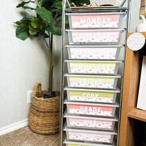 Strawberry Classroom Decor | EDITABLE | Calm Pastel Classroom Decor - Etsy