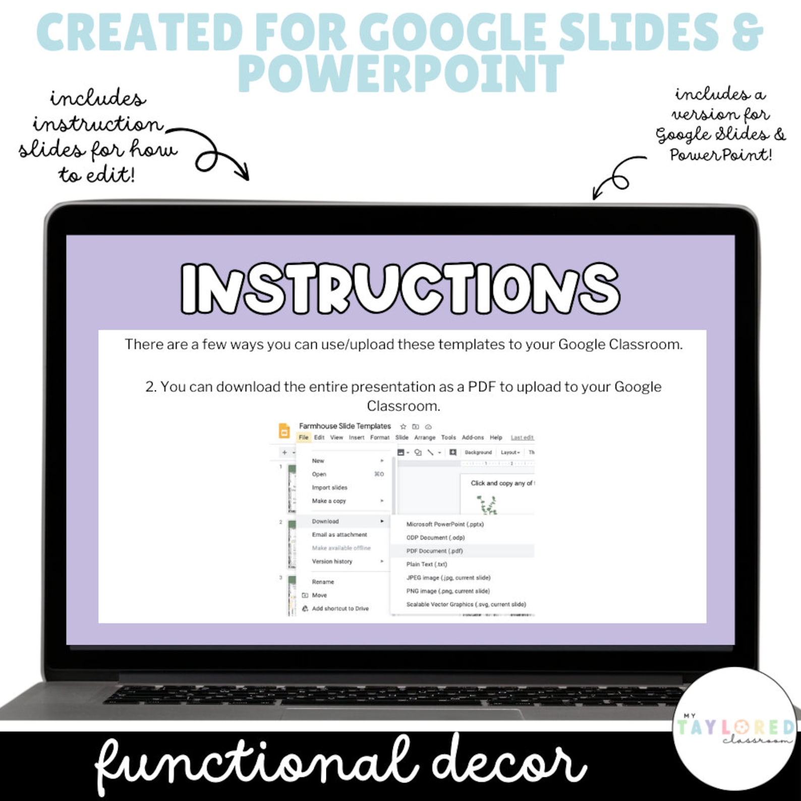 Pastel Rainbow Google Slides Templates | EDITABLE | Powerpoint Slides ...