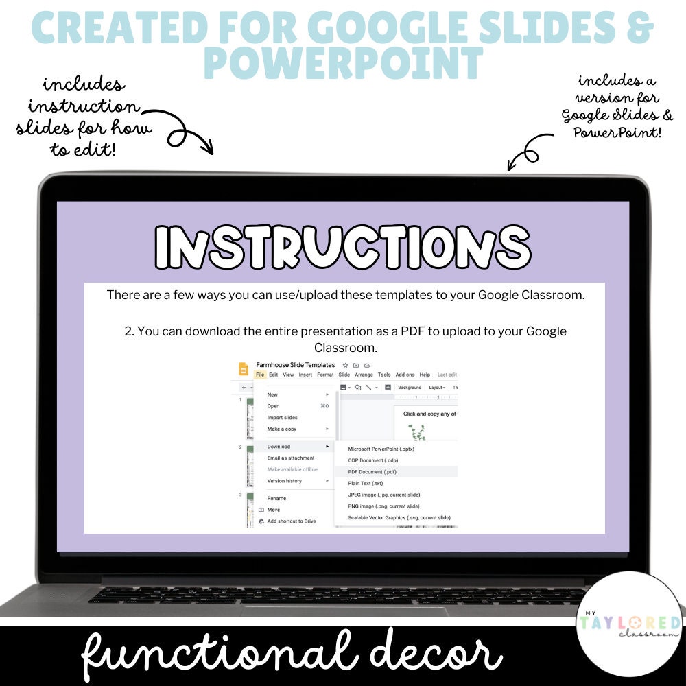 Pastel Rainbow Google Slides Templates | Editable Classroom Decor - Etsy