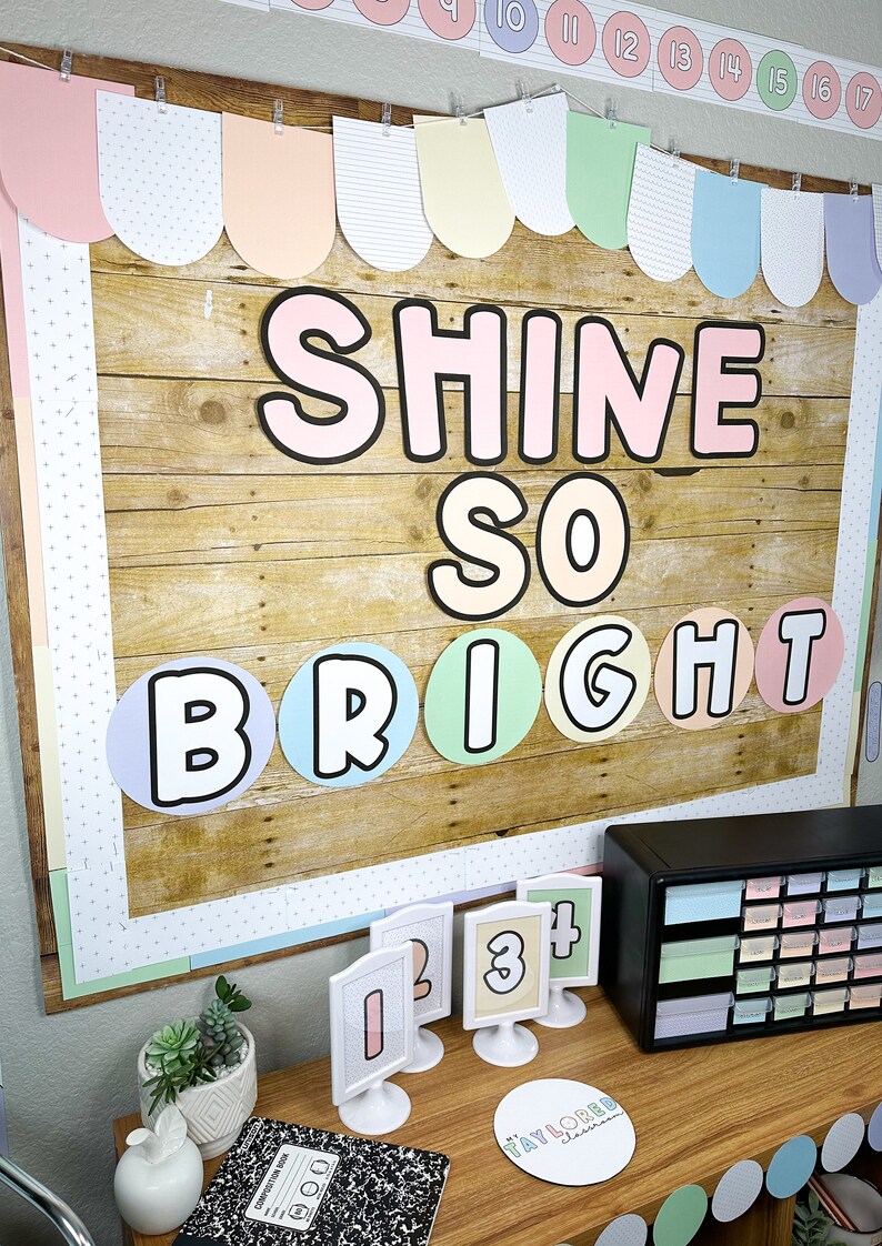 Pastel Rainbow Classroom Bulletin Board Kit | EDITABLE | Pastel ...