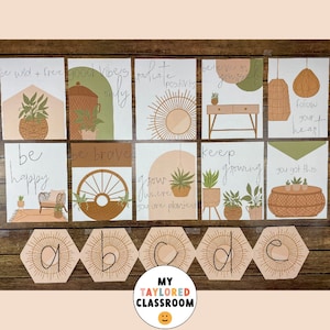 Modern Boho Classroom Decor Bundle | Boho Classroom Decor - Etsy