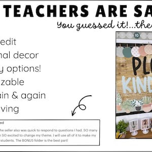 Plant Boho Neutral Classroom Decor Bundle | Plant Classroom Decor ...