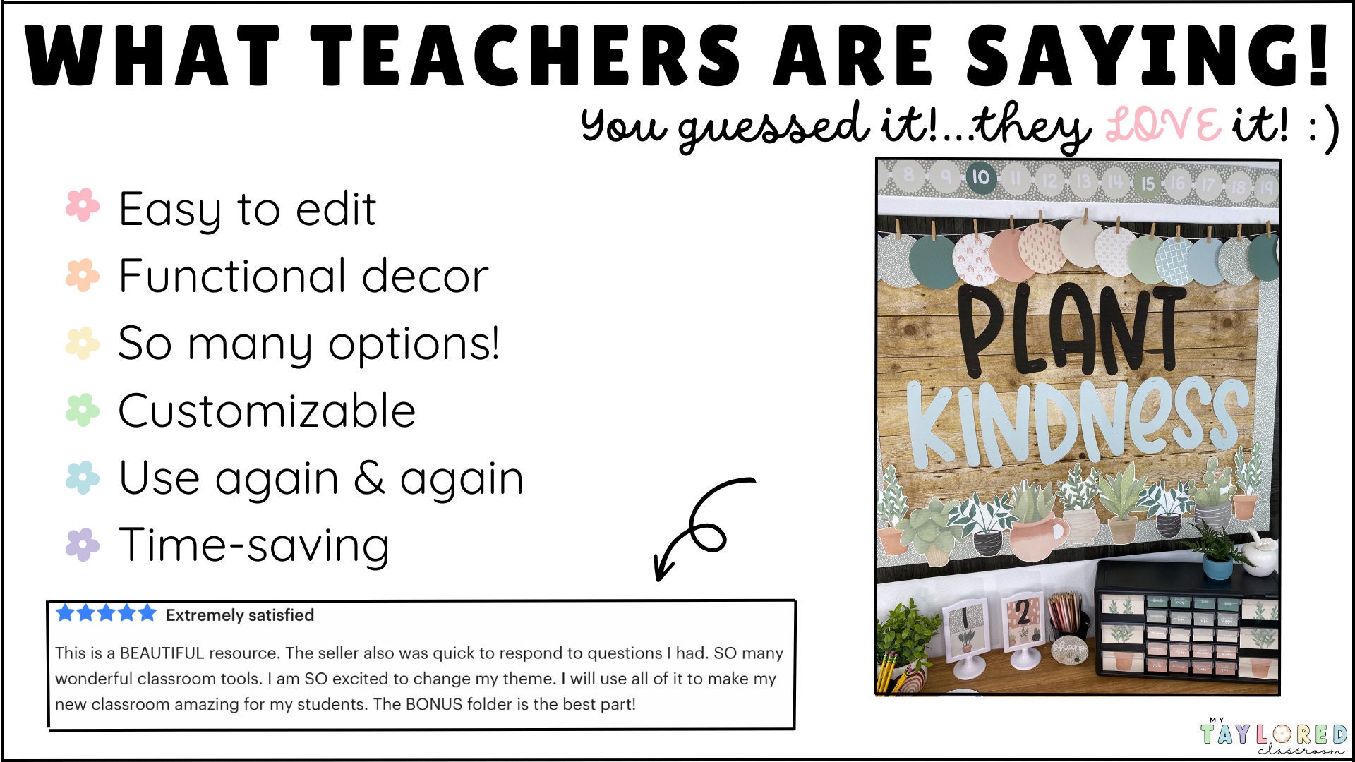 Plant Boho Neutral Classroom Decor Bundle | Plant Classroom Decor ...