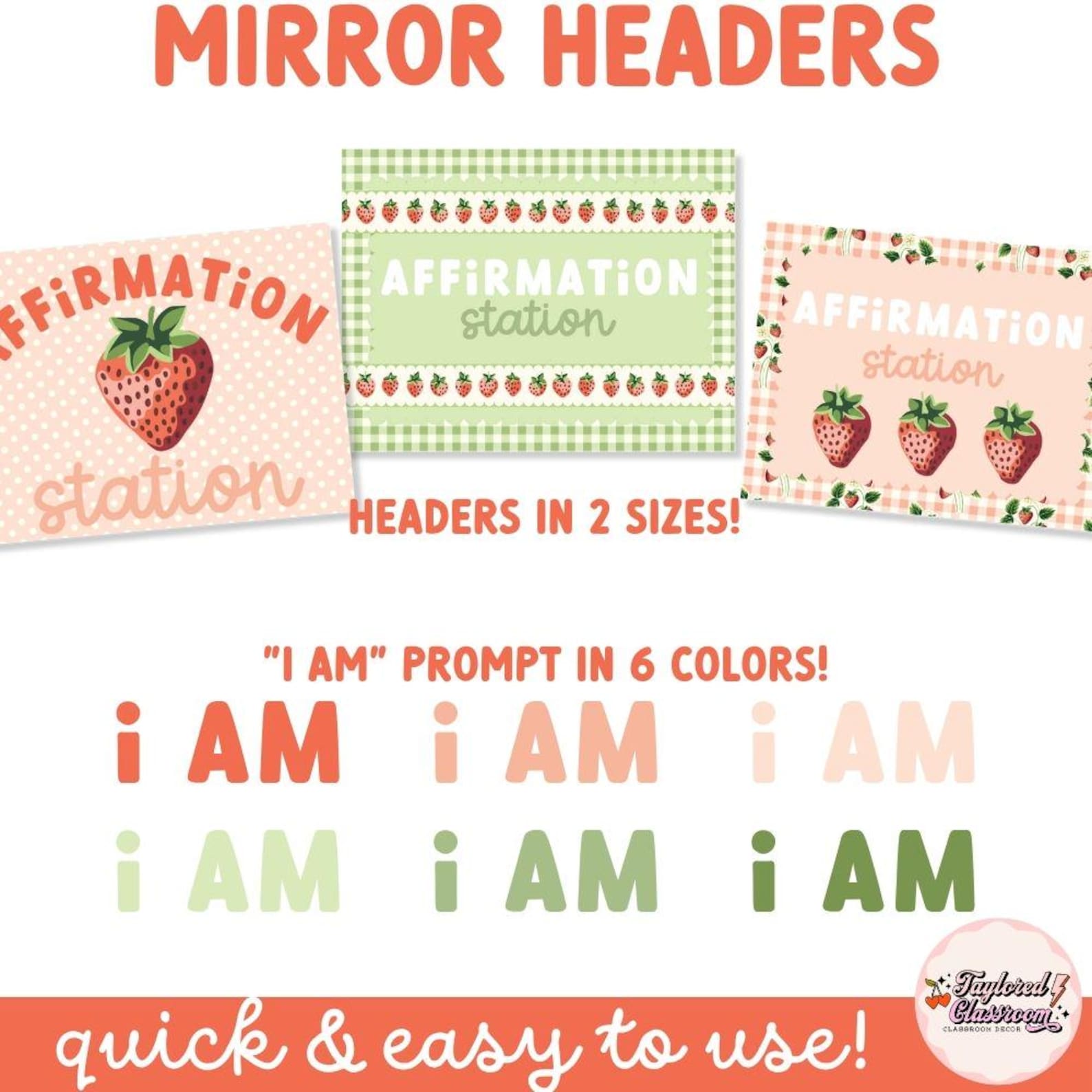 Vintage Strawberry Affirmation Station - EDITABLE - Strawberry ...