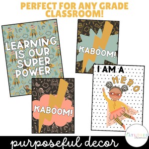 Superhero Classroom Posters | Superhero Editable Classroom Posters ...