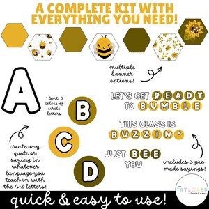 Honeybee Classroom Bulletin Board Kit | EDITABLE | Bee-themed Classroom ...