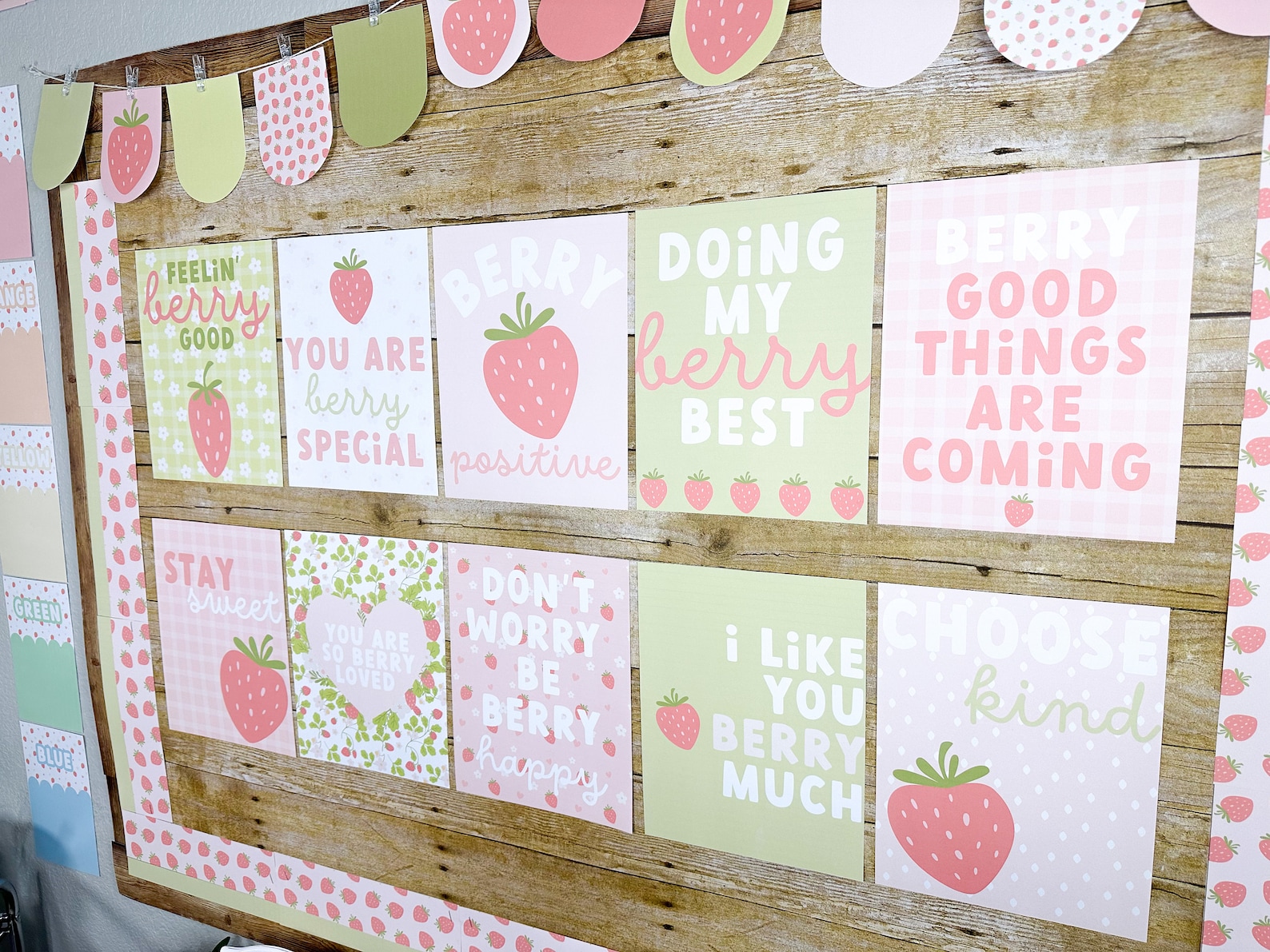 Strawberry Classroom Posters | EDITABLE | Strawberry Classroom Decor - Etsy